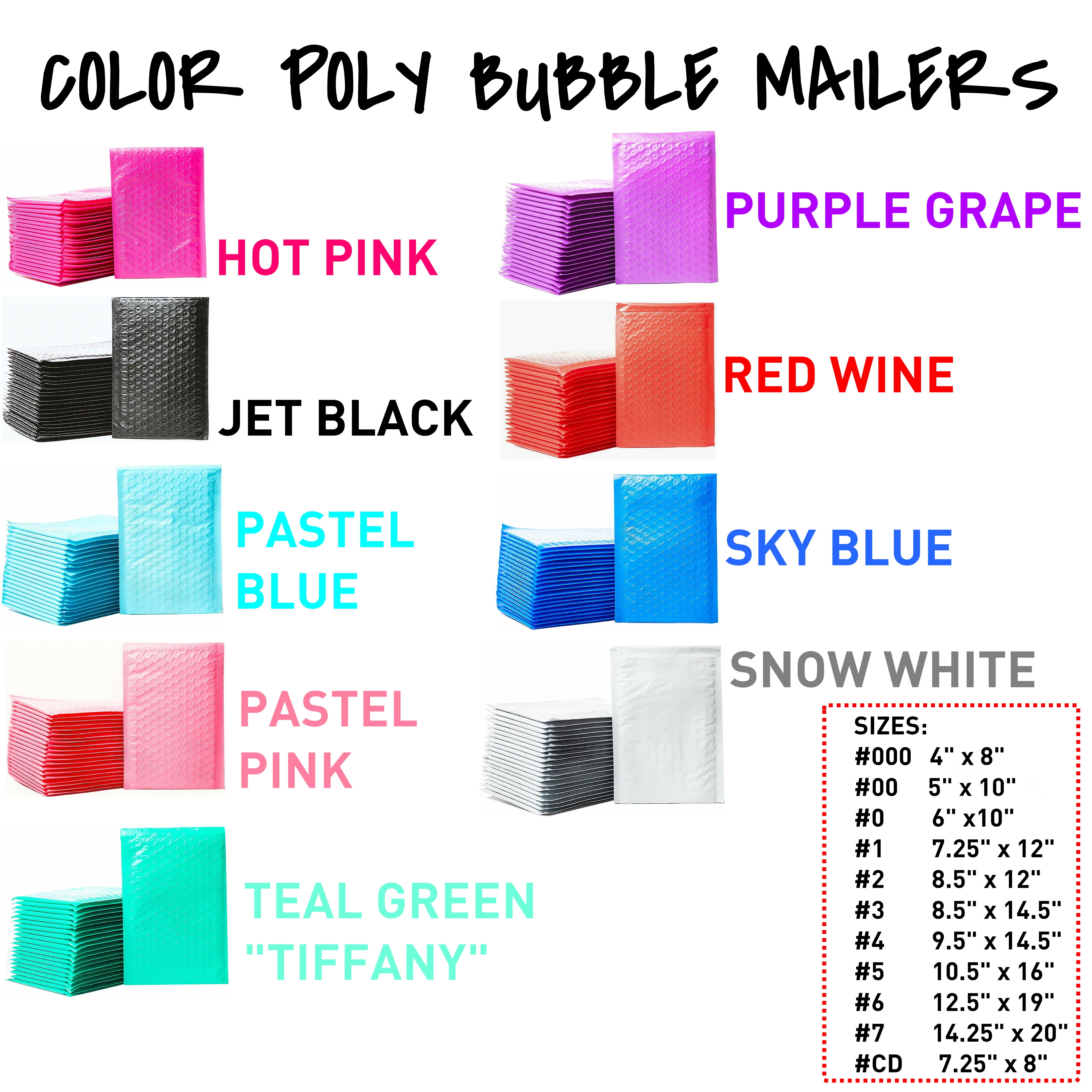 Poly Bubble Mailers Color